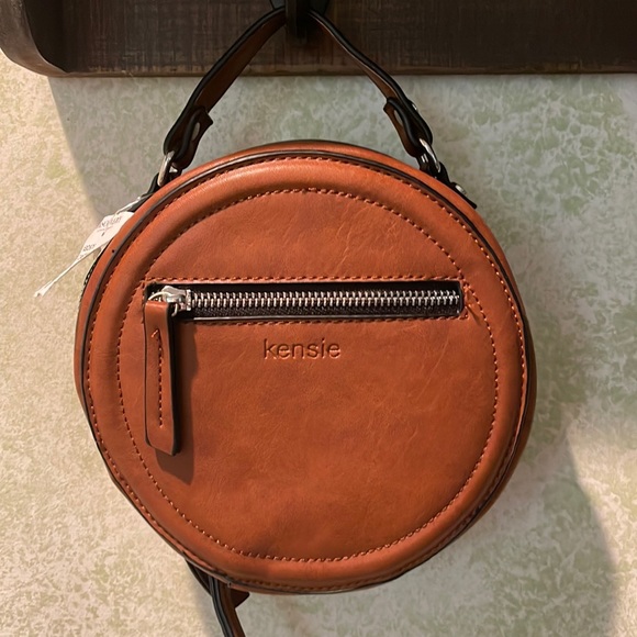 Kensie | Bags | Kensie Brown Round Crossbody Purse New | Poshmark